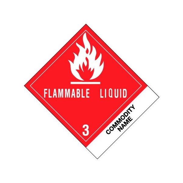 4 x 4 3/4 Label Flammable Liquid-UN 1263 Paint 1000 Pcs - My Price Supply